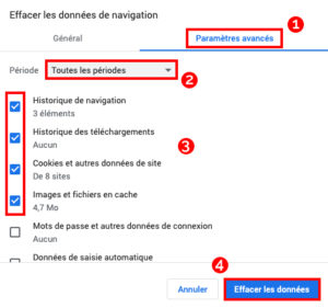 Vider le cache du navigateur sur mon ordinateur